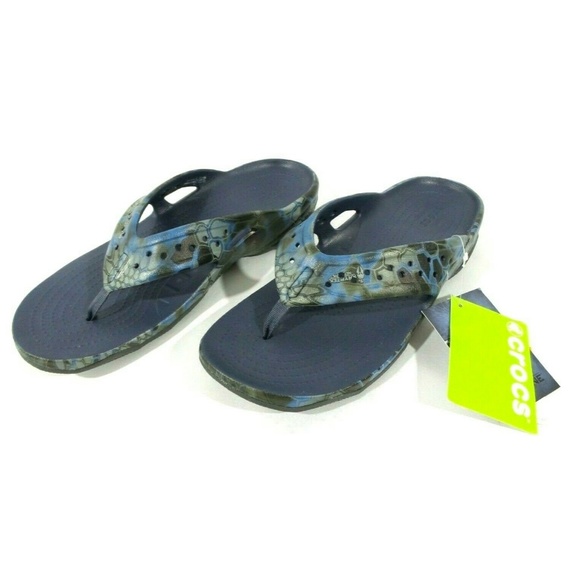 CROCS | Shoes | Crocs Mens Kryptek Neptune Deck Flip Flops | Poshmark
